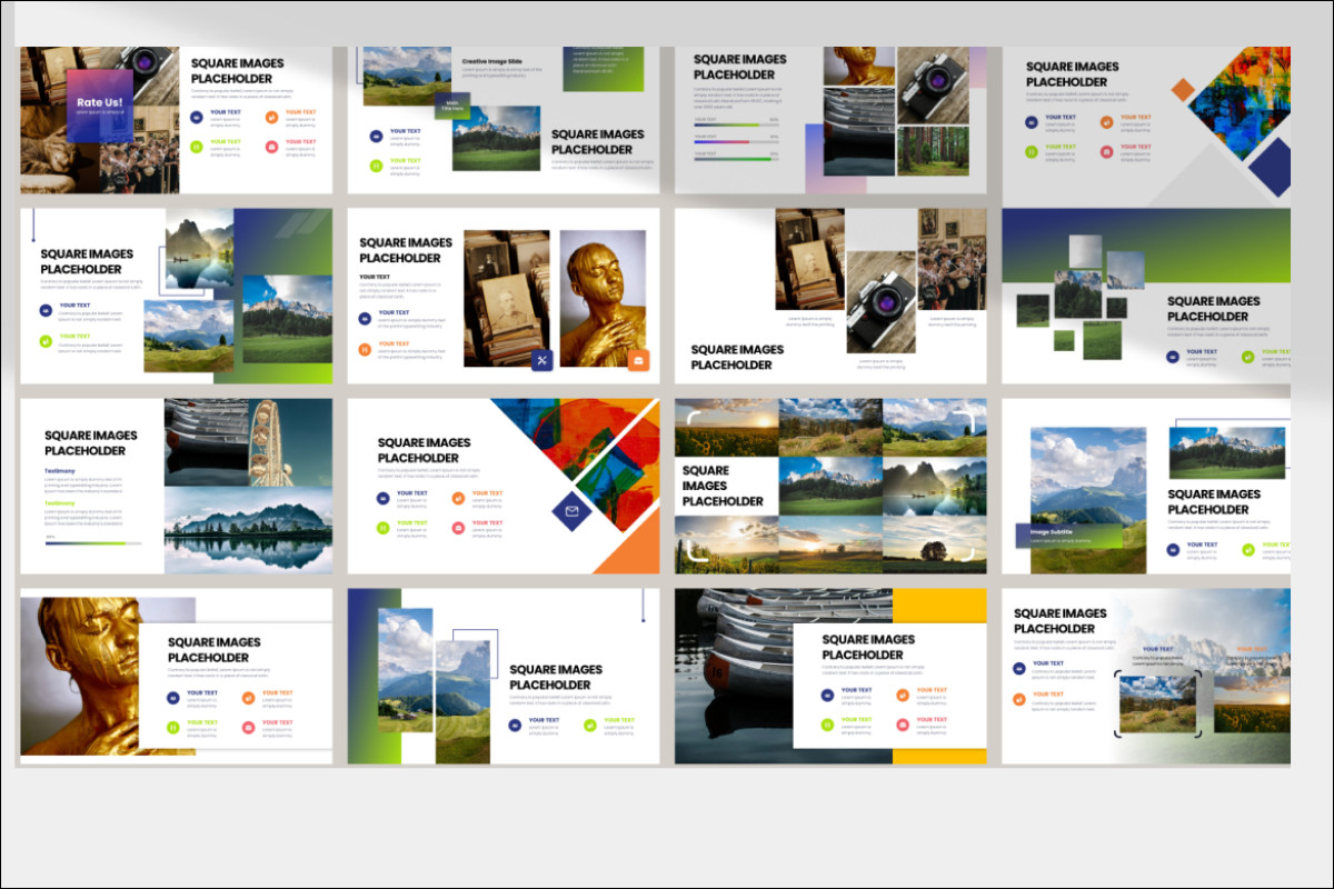 Square Placeholder - Infographic PowerPoint Template | Nulivo Market